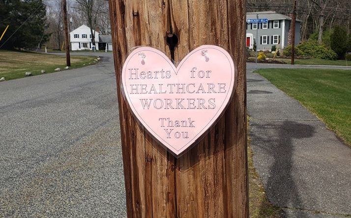 Photo of the Day: Hearts For Healthcare Workers - Framingham SOURCE