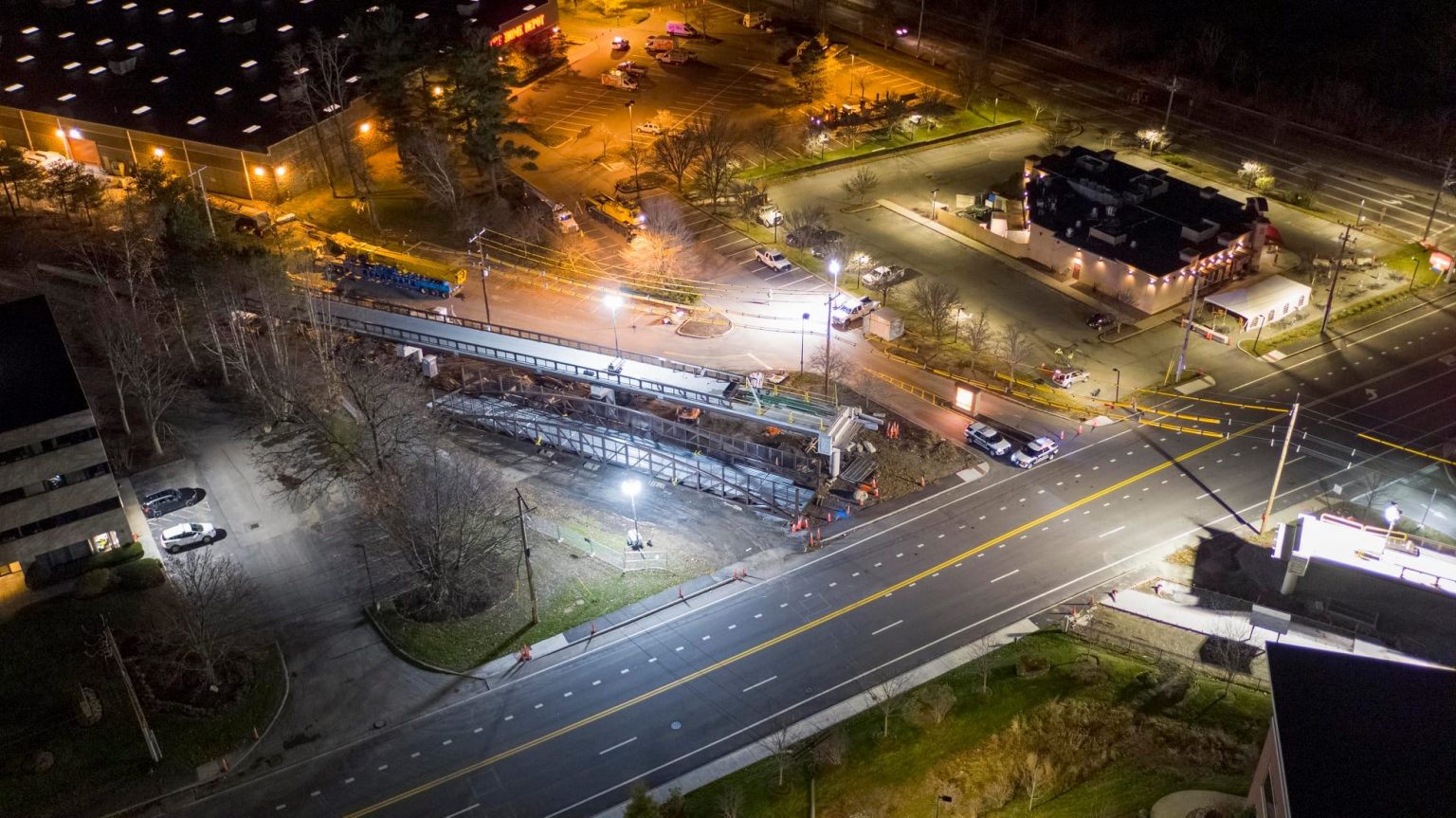PHOTOS: Cochituate Rail Trail Bridge Installed Over Route 30 ...