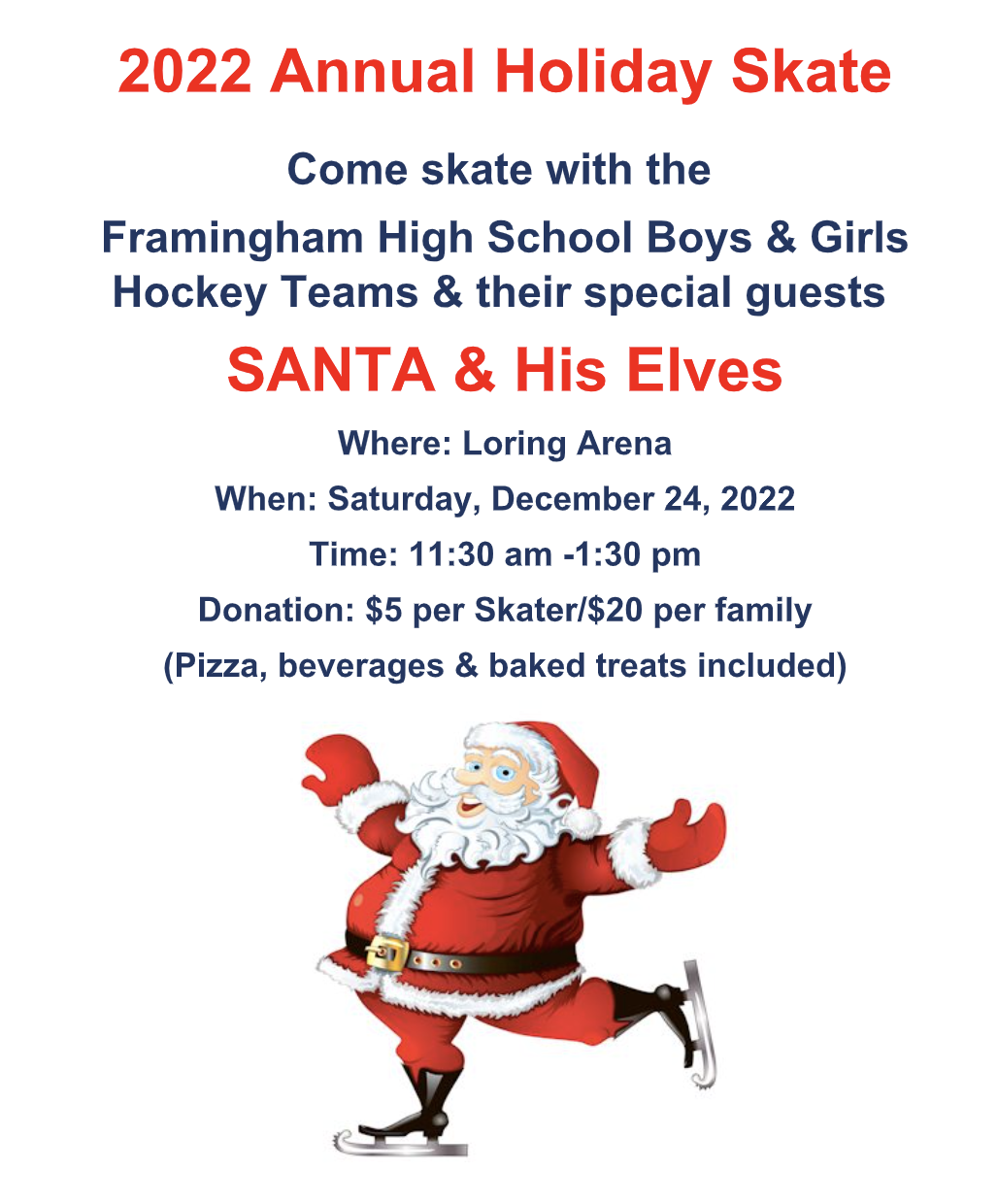 Skate With Santa Returns To Loring Arena - Framingham Source