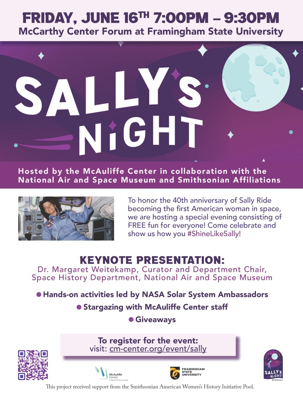 Sally's Night Celebration Hosted by Christa McAuliffe Center at Framingham State University ...